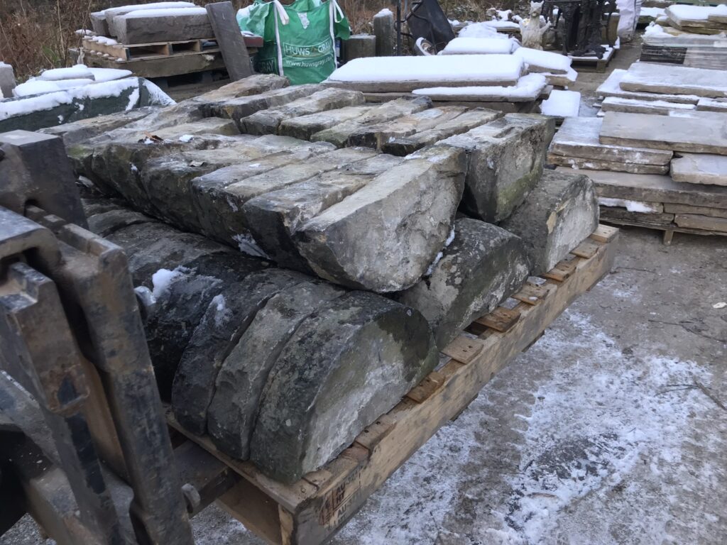 Reclaimed Yorkstone Half Round Copings